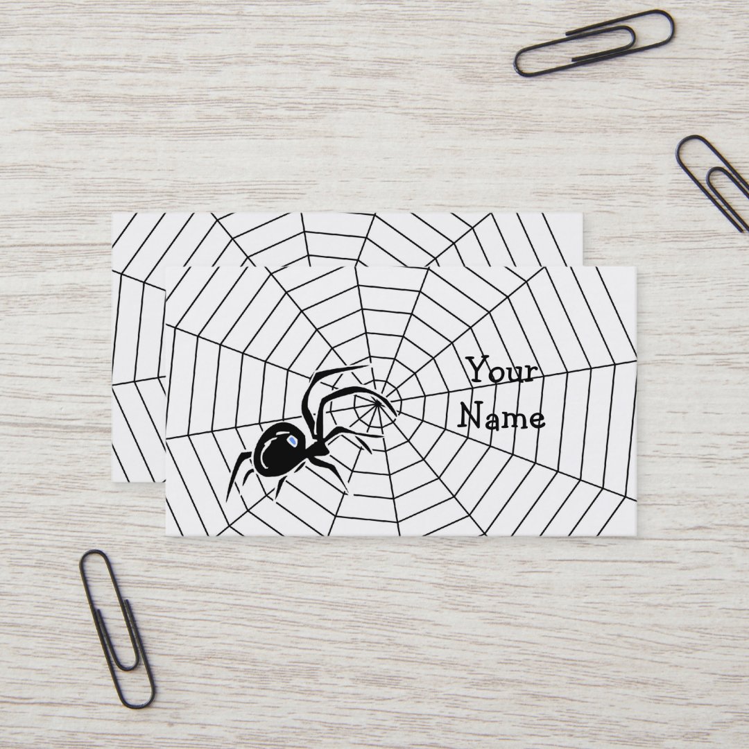 Spiders Web Business Card | Zazzle
