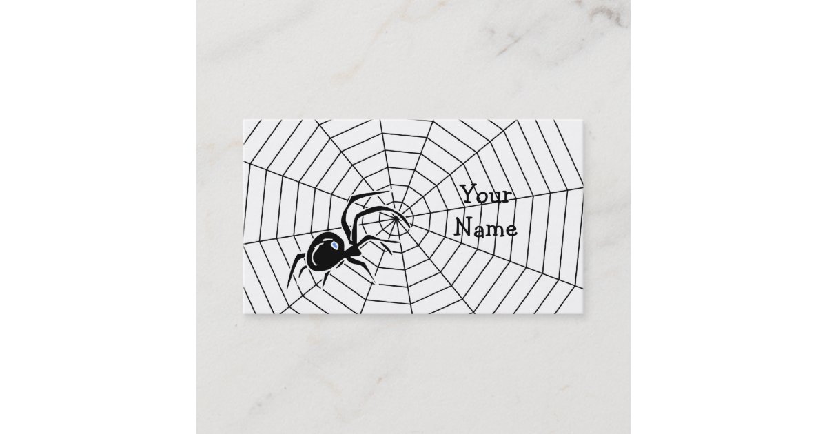 Spiders Web Business Card | Zazzle.com