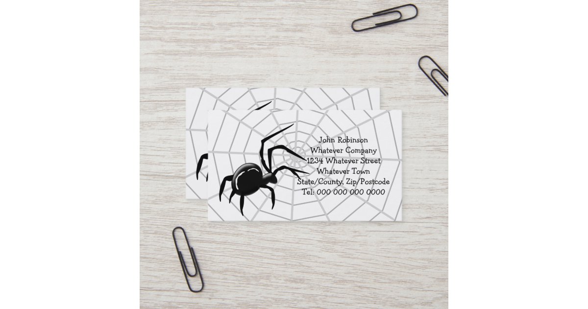 Spiders Web Business Card | Zazzle