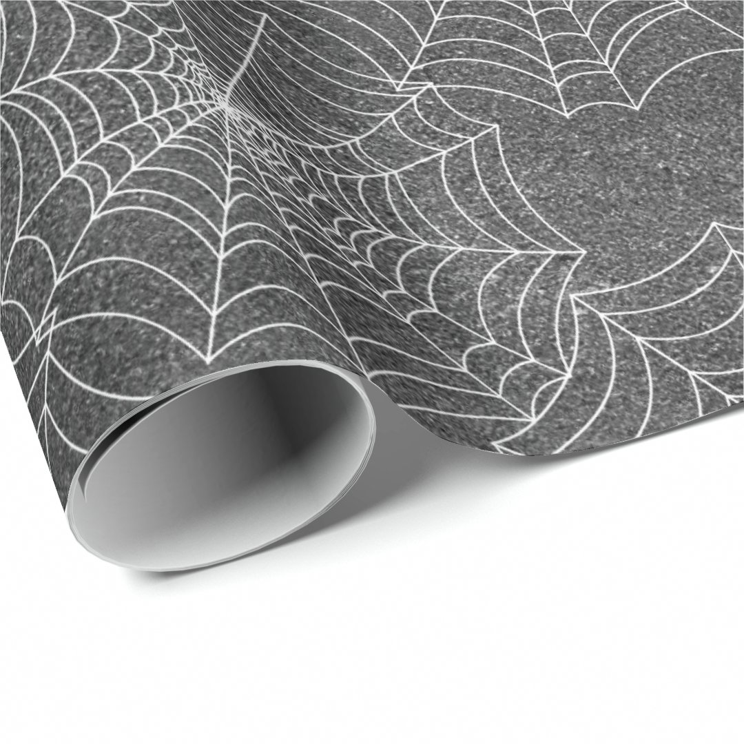 Spiders web design spooky creepy and fun wrapping paper | Zazzle