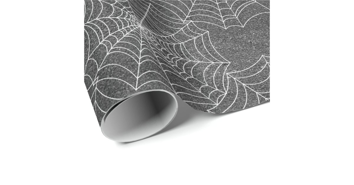 Spiders web design spooky creepy and fun wrapping paper | Zazzle
