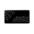 Spiderweb Black and White Return Address Label | Zazzle