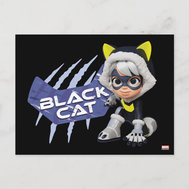 Spidey and his Amazing Friends Black Cat Postcard | Zazzle