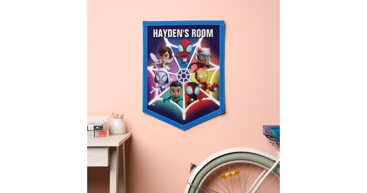 Spidey And His Amazing Friends Glowing Web Graphic Pennant Zazzle