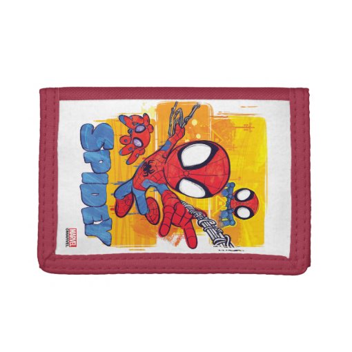 Spidey and TRACE-E Spidey Swing City Sketch Trifold Wallet | Zazzle