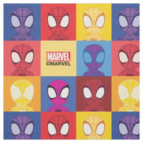 Spidey Team Web Graphic Fabric | Zazzle