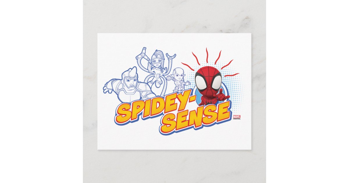 Spidey-Sense Outline Graphic Postcard | Zazzle