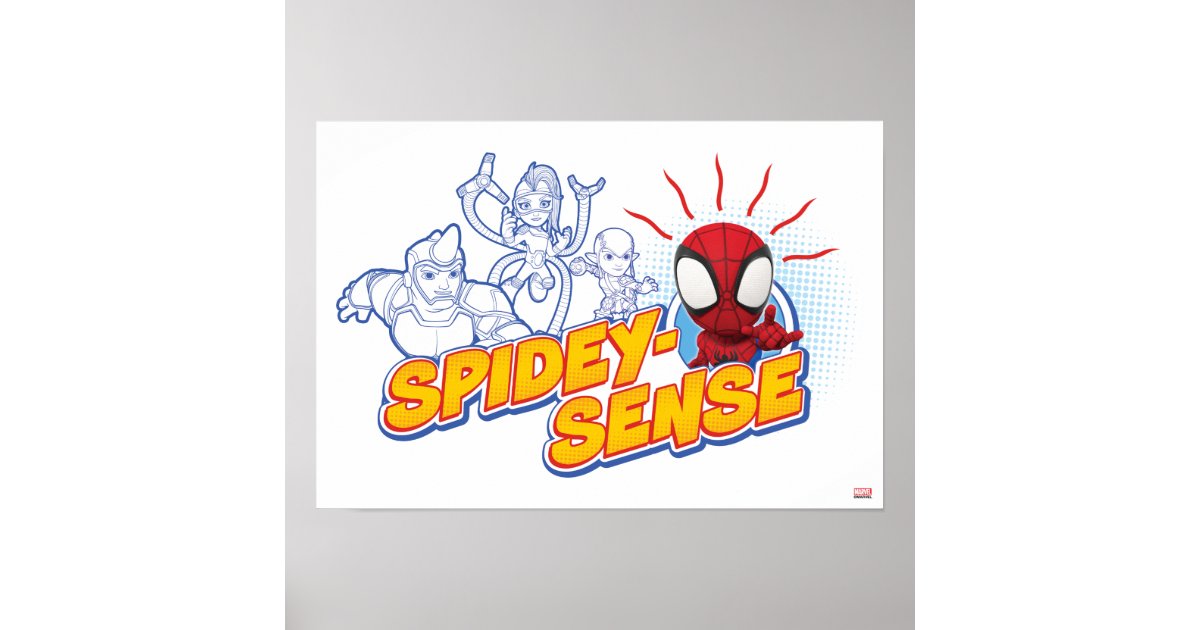 Spidey-Sense Outline Graphic Poster | Zazzle