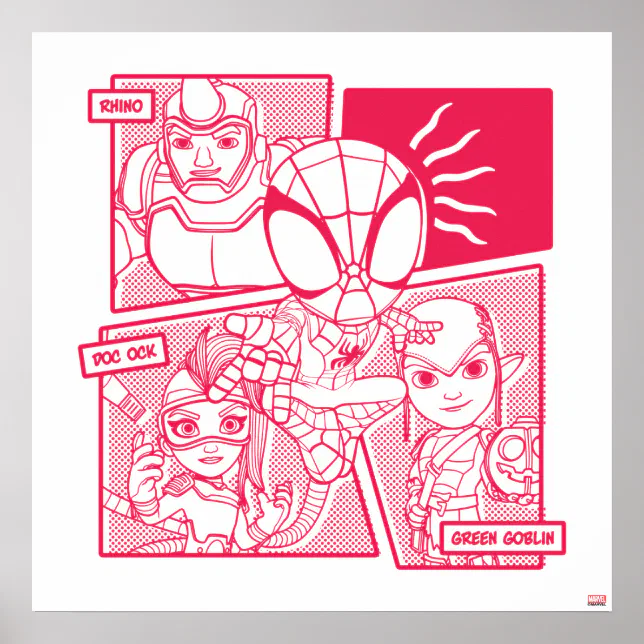 Spidey-Sense Villain Comic Graphic Poster | Zazzle