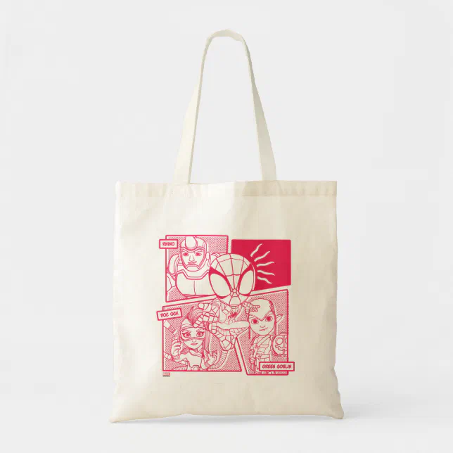 Spidey-Sense Villain Comic Graphic Tote Bag | Zazzle