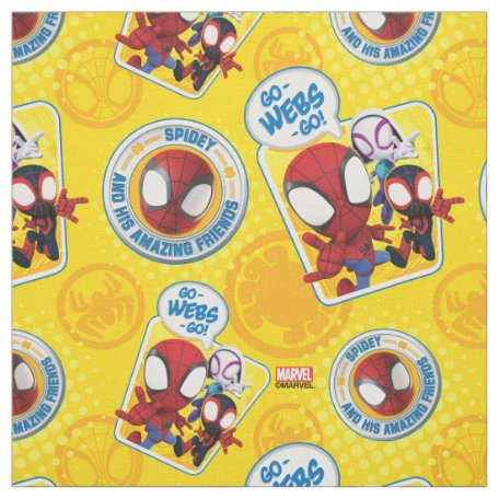 Spidey Team Web Graphic Fabric | Zazzle.com