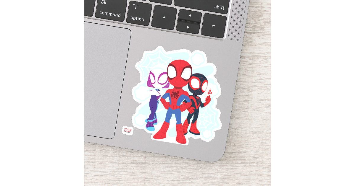 Spidey Team Web Graphic Sticker | Zazzle