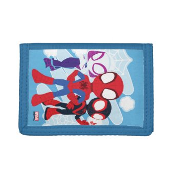 Spidey Team Web Graphic Trifold Wallet | Zazzle