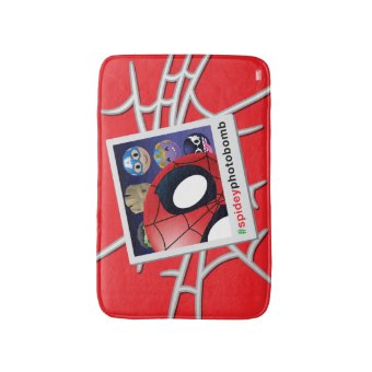 #spideyphotobomb Spider-Man Emoji Bathroom Mat | Zazzle