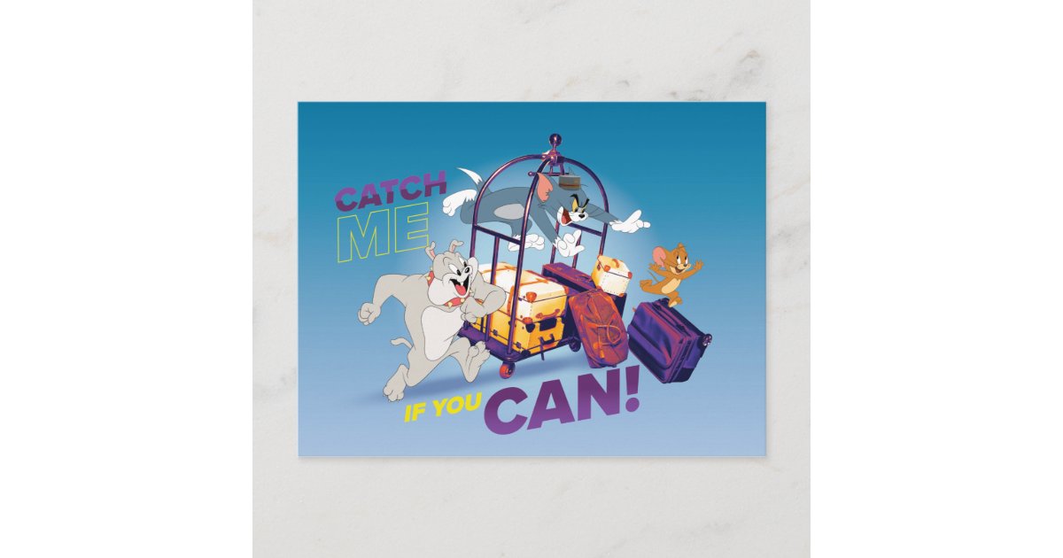 Spike, Tom & Jerry - Catch Me If You Can Postcard | Zazzle