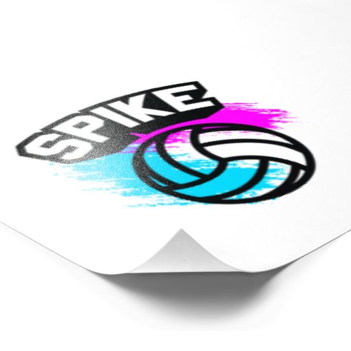 Spike Volleyball Photo Print | Zazzle