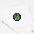 Spilled Beans Funny Veggie Bean Pun Dark BG Classic Round Sticker | Zazzle