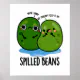 Spilled Beans Funny Veggie Bean Pun Poster | Zazzle