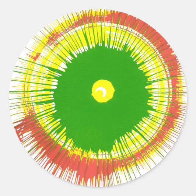 Spin art stickers | Zazzle