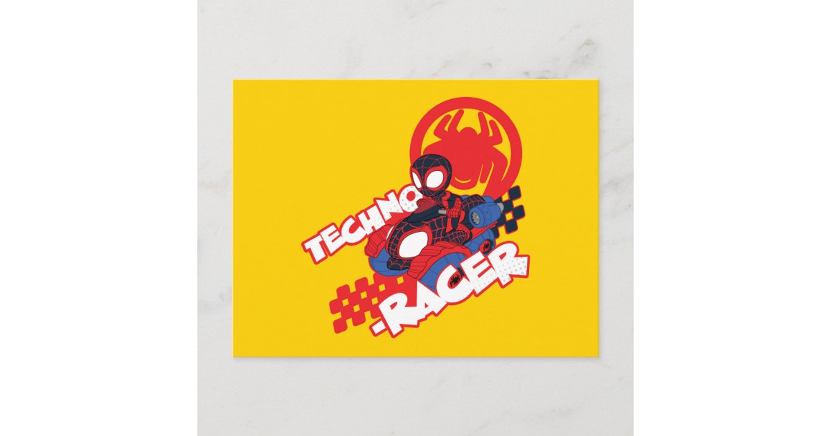 Spin Riding His Techno-Racer Postcard | Zazzle