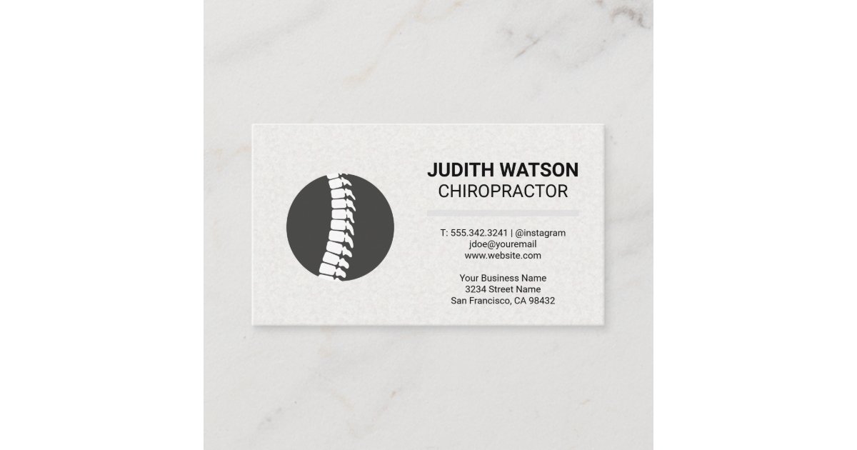 Spinal Cord Bone Business Card | Zazzle
