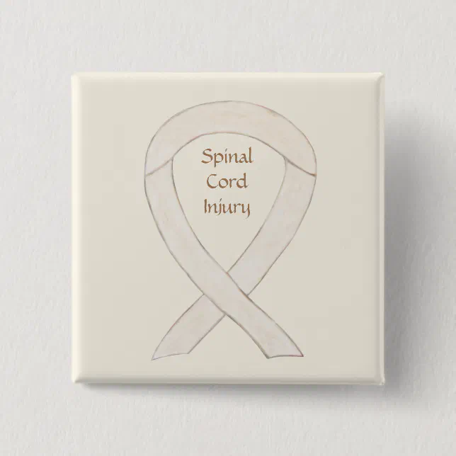 Spinal Cord Injury Awareness Ribbon Button Pins | Zazzle