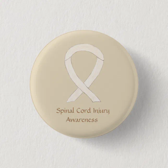 Spinal Cord Injury Awareness Ribbon Custom Button | Zazzle