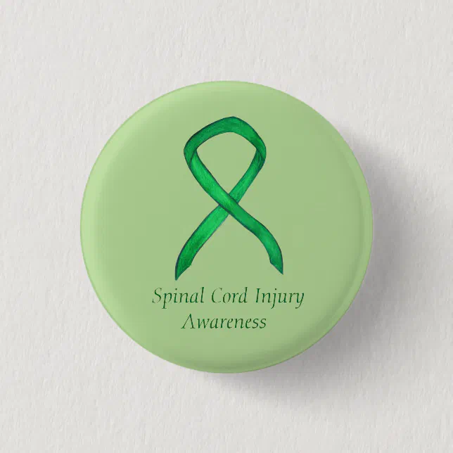 Spinal Cord Injury Awareness Ribbon Custom Pins | Zazzle
