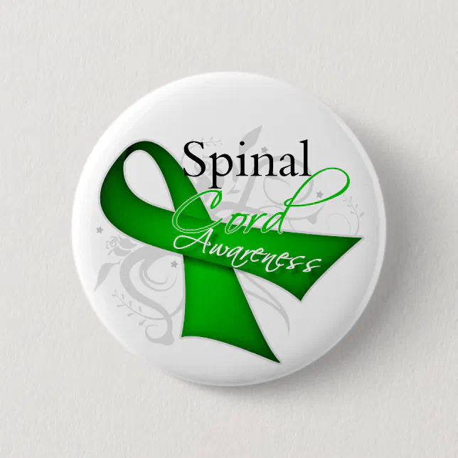 Spinal Cord Injury Awareness Ribbon Pinback Button | Zazzle