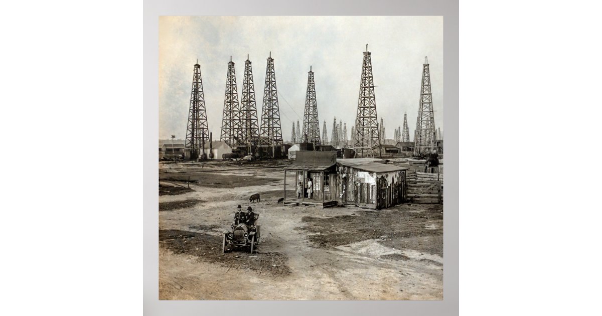 Spindletop Oil field - Texas 1902 Poster | Zazzle