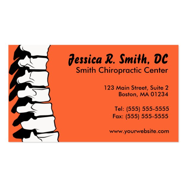 Spine Chiropractic Business Cards