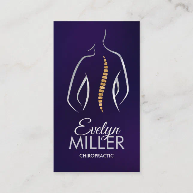 Spine Health - Chiropractic Business Card | Zazzle