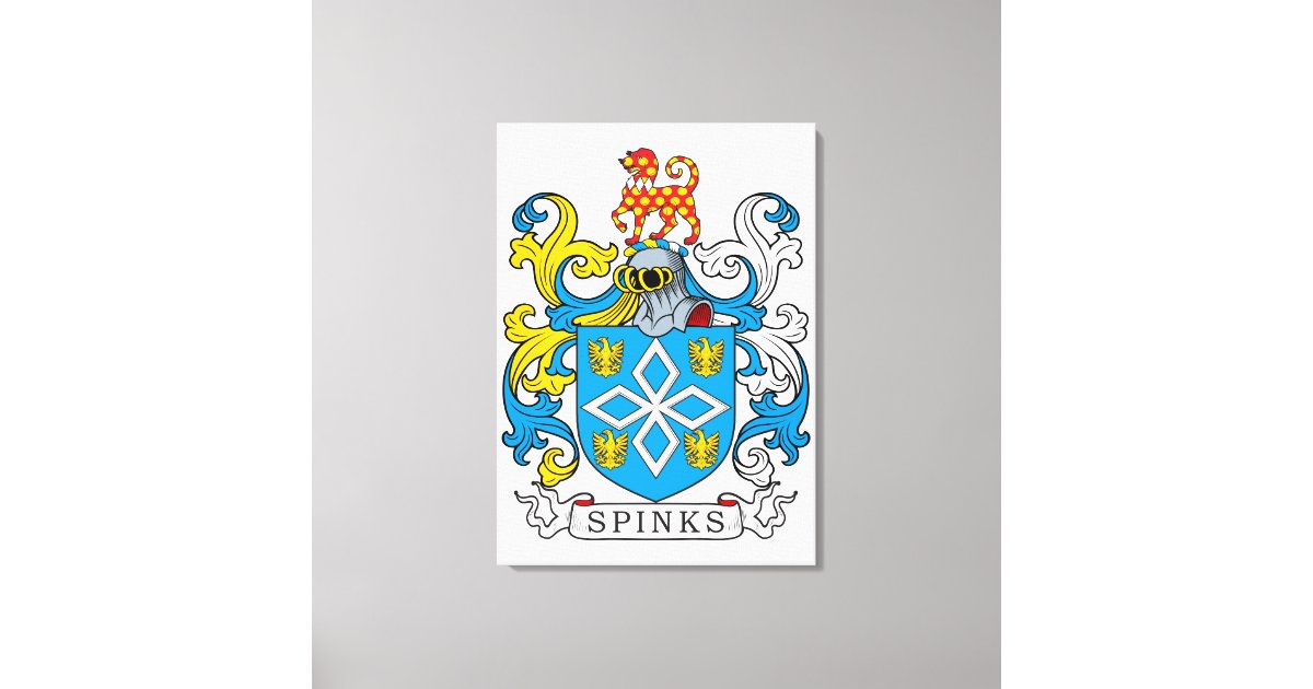 Spinks Family Crest Canvas Print | Zazzle