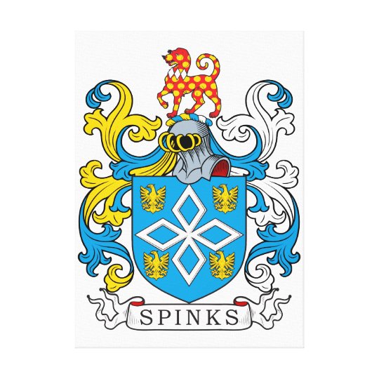 Spinks Family Crest Canvas Print | Zazzle.com