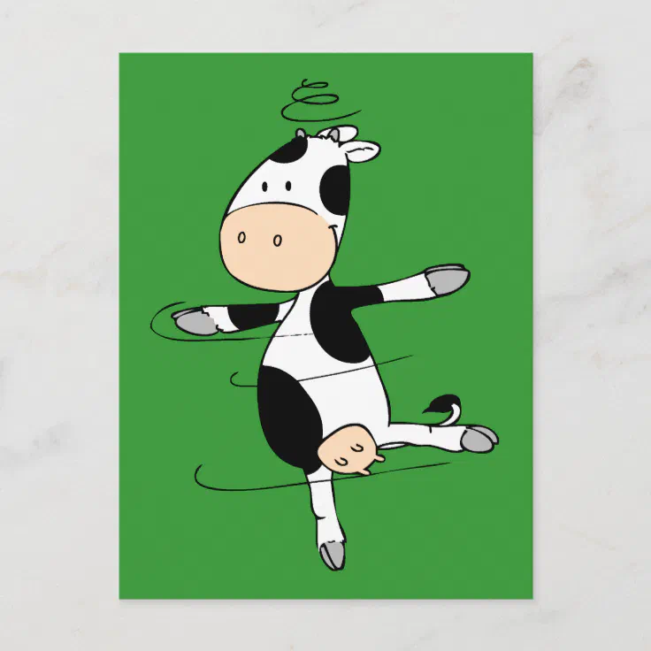 Spinning cow (mooviestars) postcard | Zazzle