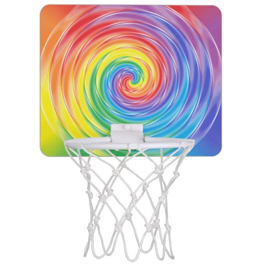 Spinning Rainbow Mini Basketball Hoop | Zazzle.com