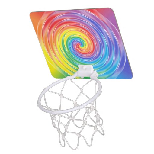 Spinning Rainbow Mini Basketball Hoop | Zazzle