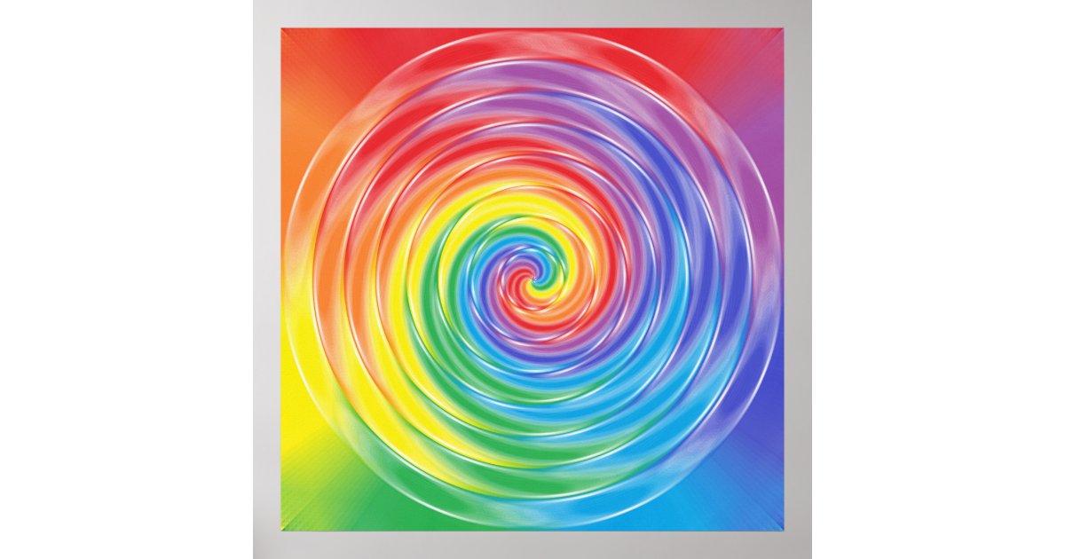 Spinning Rainbow Poster | Zazzle
