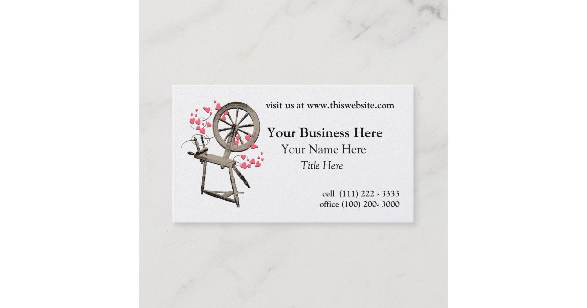Spinning Wheel Business Card | Zazzle
