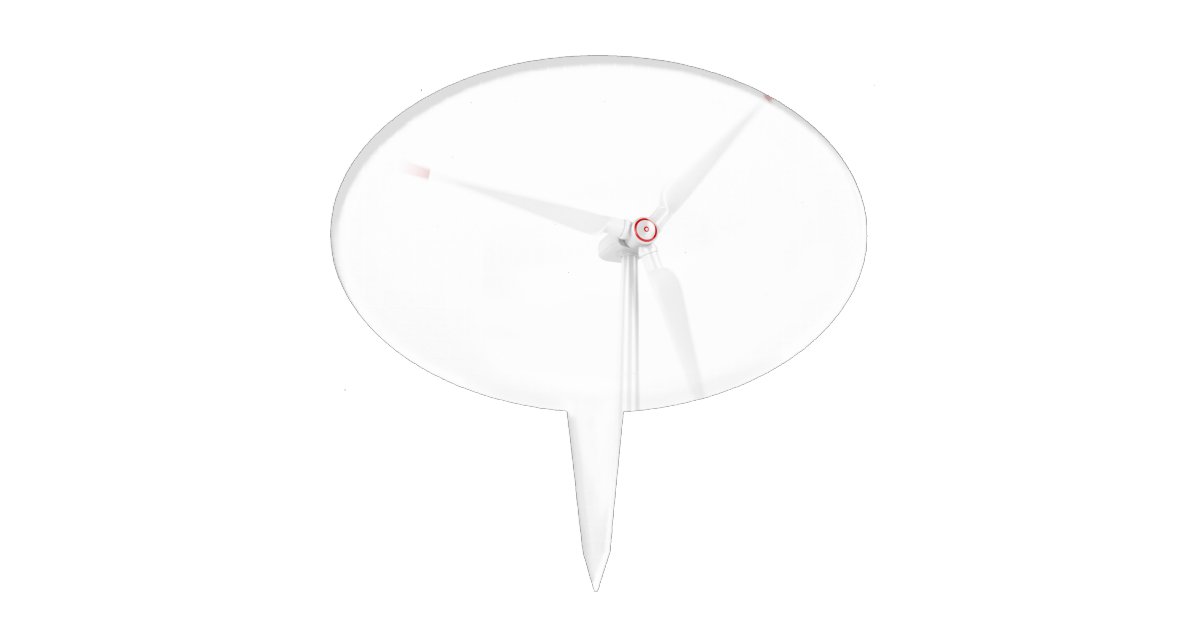 Spinning wind turbine cake topper | Zazzle