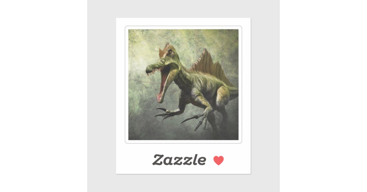 Spinosaurus Dinosaur in Primeval Forest Sticker | Zazzle