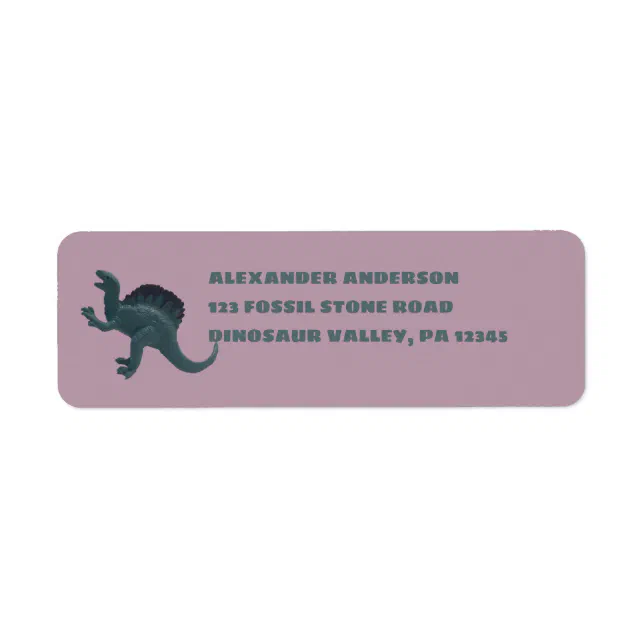 Spinosaurus Toy Dinosaur Return Address Label | Zazzle