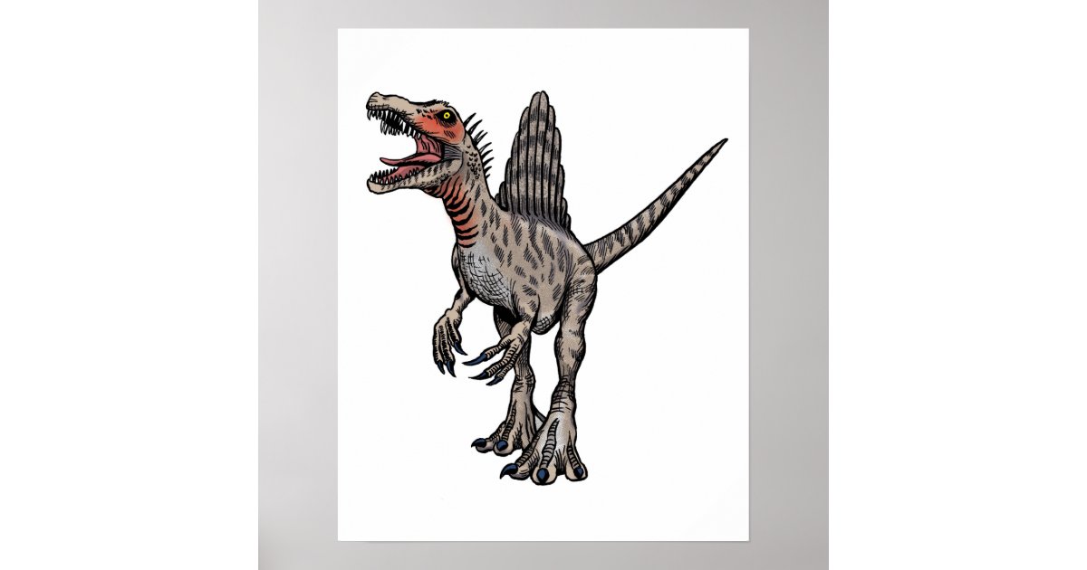 Spinosaurus wall poster | Zazzle