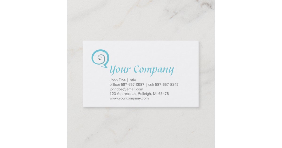 Spiral Chat Business Card | Zazzle