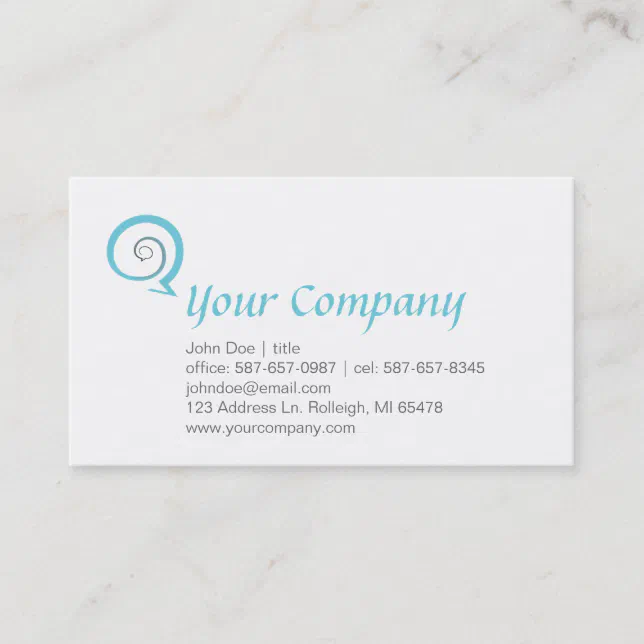 Spiral Chat Business Card | Zazzle