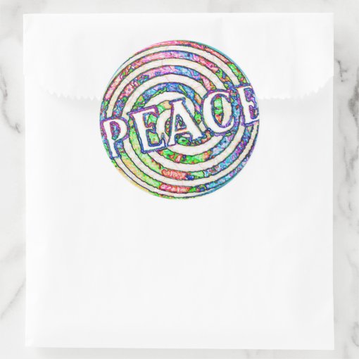 Spiral Circle Peace Classic Round Sticker | Zazzle