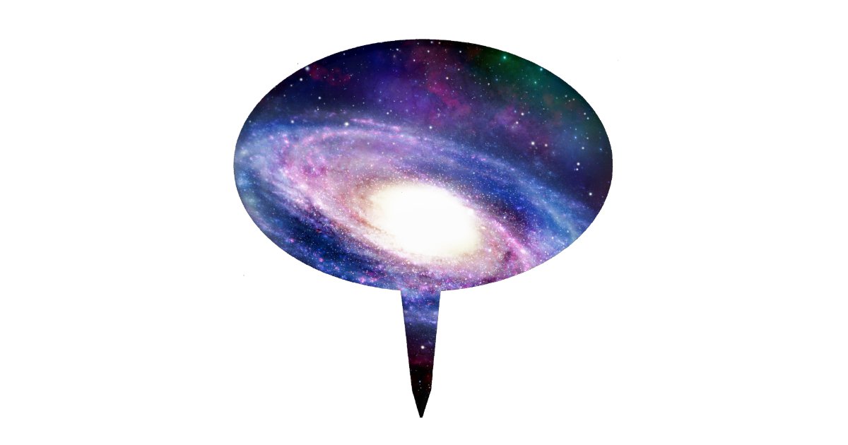 Spiral galaxy cake topper | Zazzle