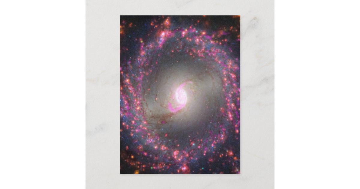 Spiral Galaxy Ngc 3351. Postcard | Zazzle
