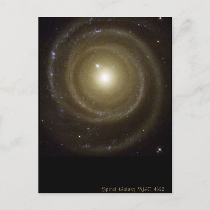 Spiral Galaxy NGC 4622 Spins Backward Postcard | Zazzle.com