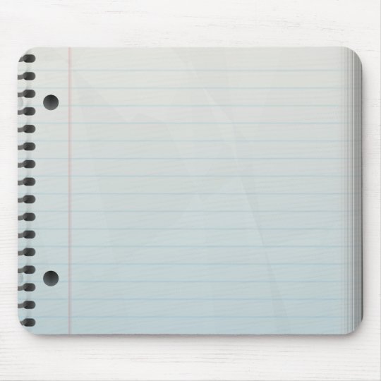 Spiral Notebook Lined Paper Mouse Pad | Zazzle.com